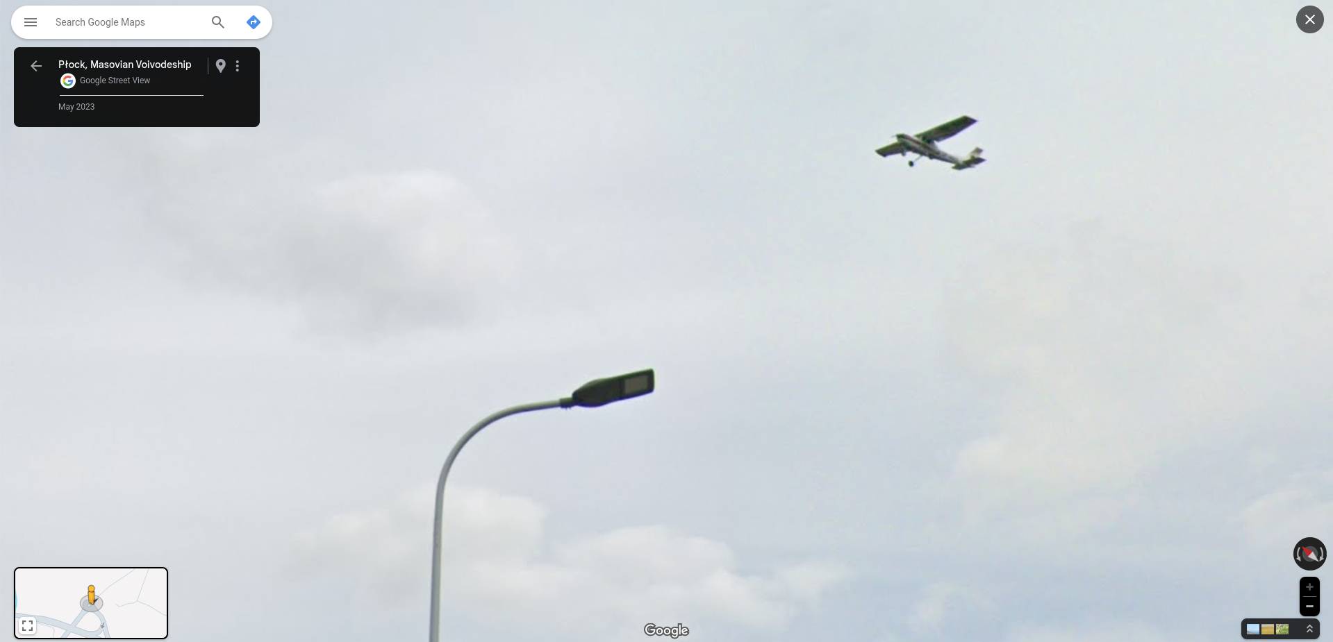 Landing polish plane - STREETVIEWFUN