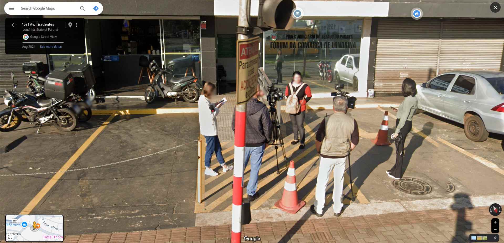 Local TV crews from Londrina working - STREETVIEWFUN