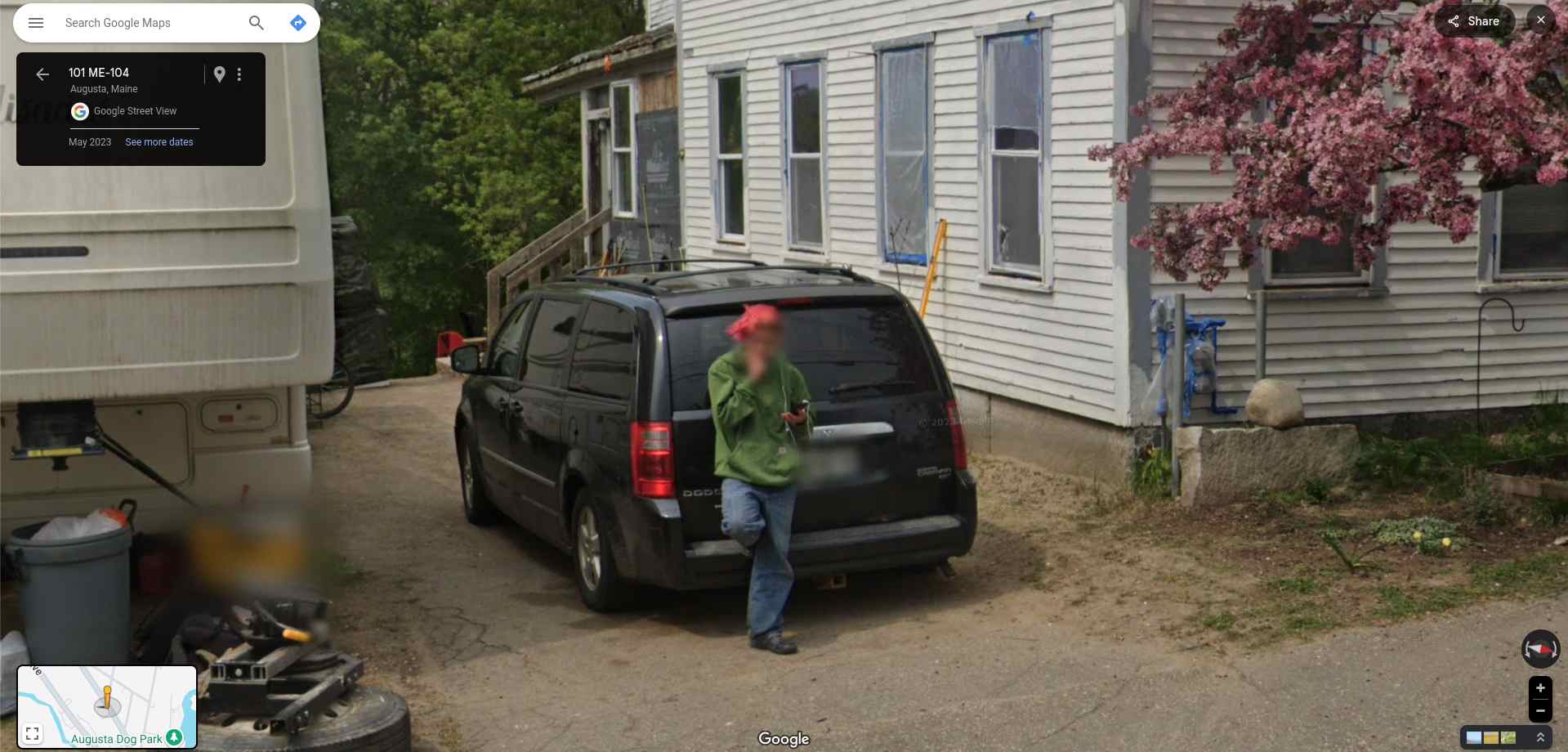 My brother got caught on Google Street View - STREETVIEWFUN