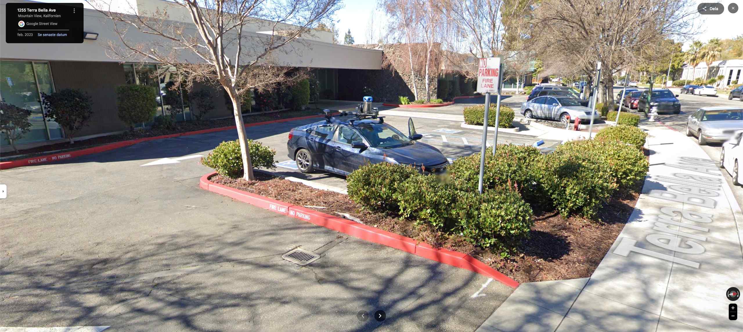 Google Street View Car in parking lot - STREETVIEWFUN