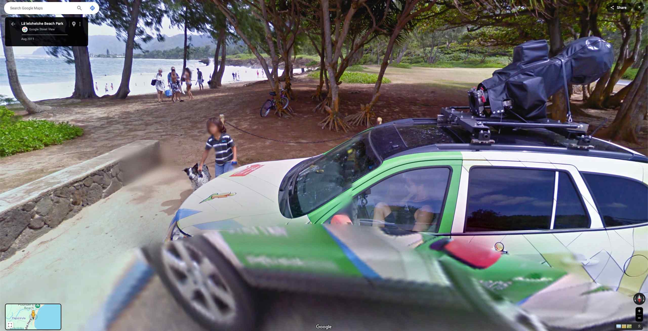 Hey friend, that's Google's tricycle and this is Google's car. - STREETVIEWFUN