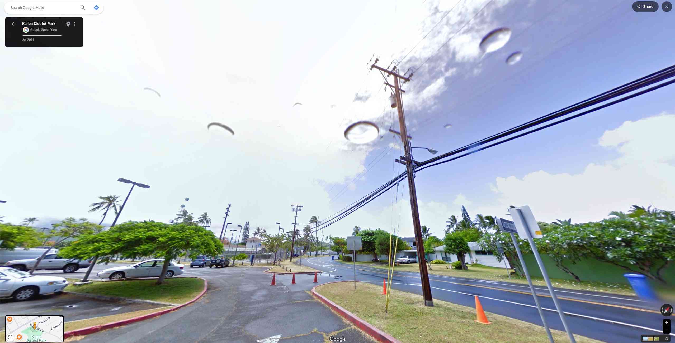 Quick shower of rain in Kailua, Hawaii - STREETVIEWFUN