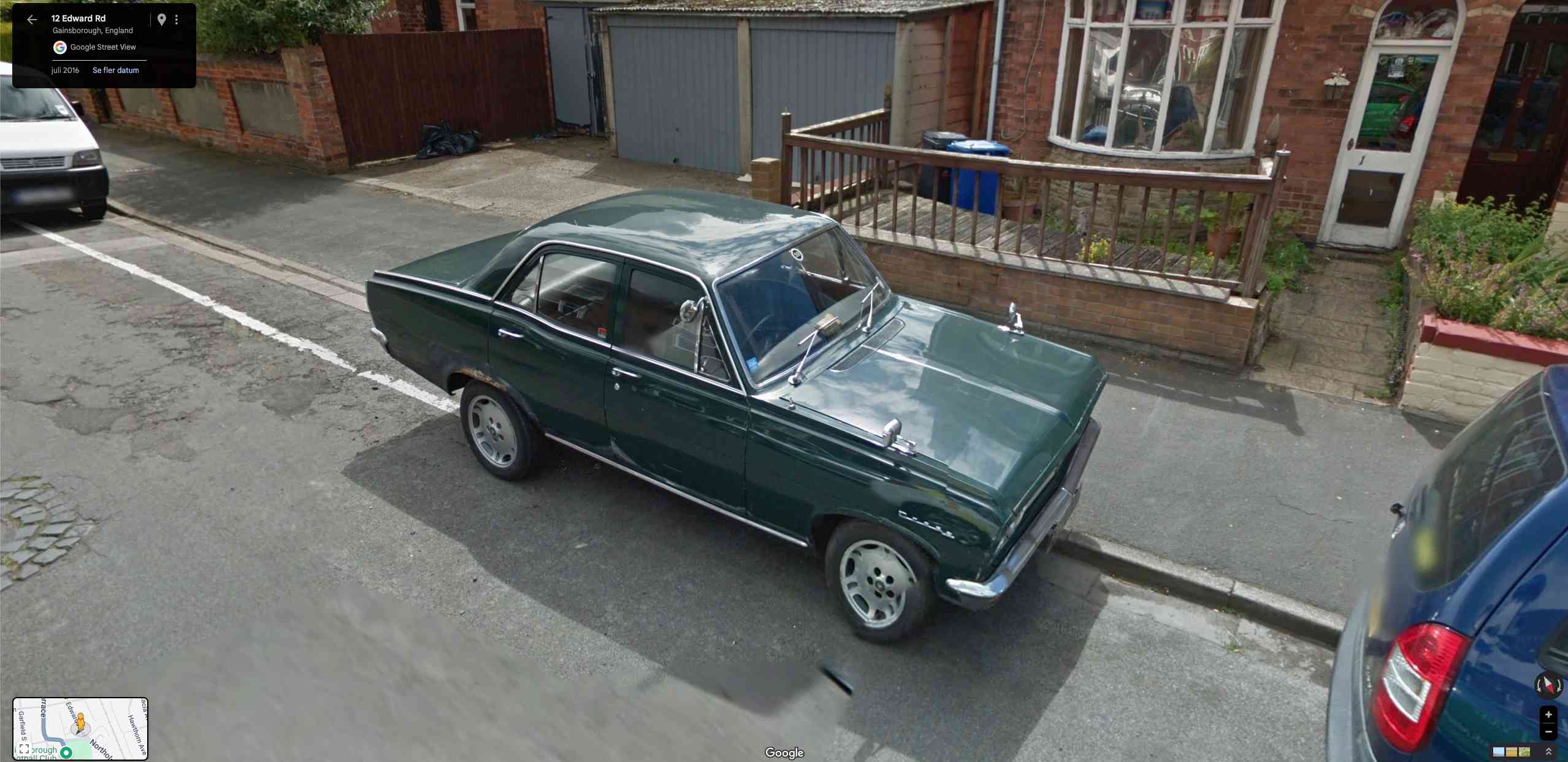 Green Vauxhall Cresta - STREETVIEWFUN
