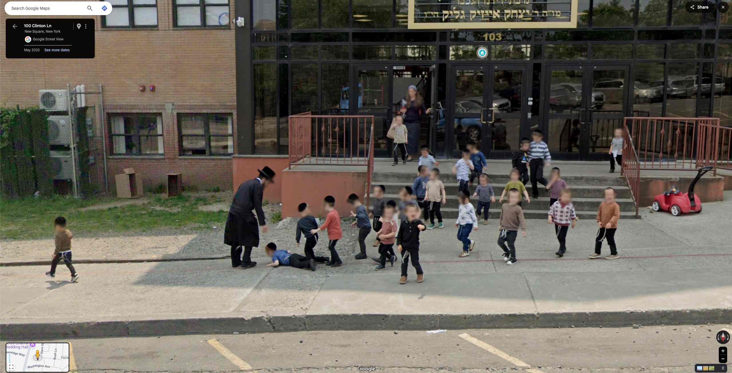 Kid falls over - STREETVIEWFUN