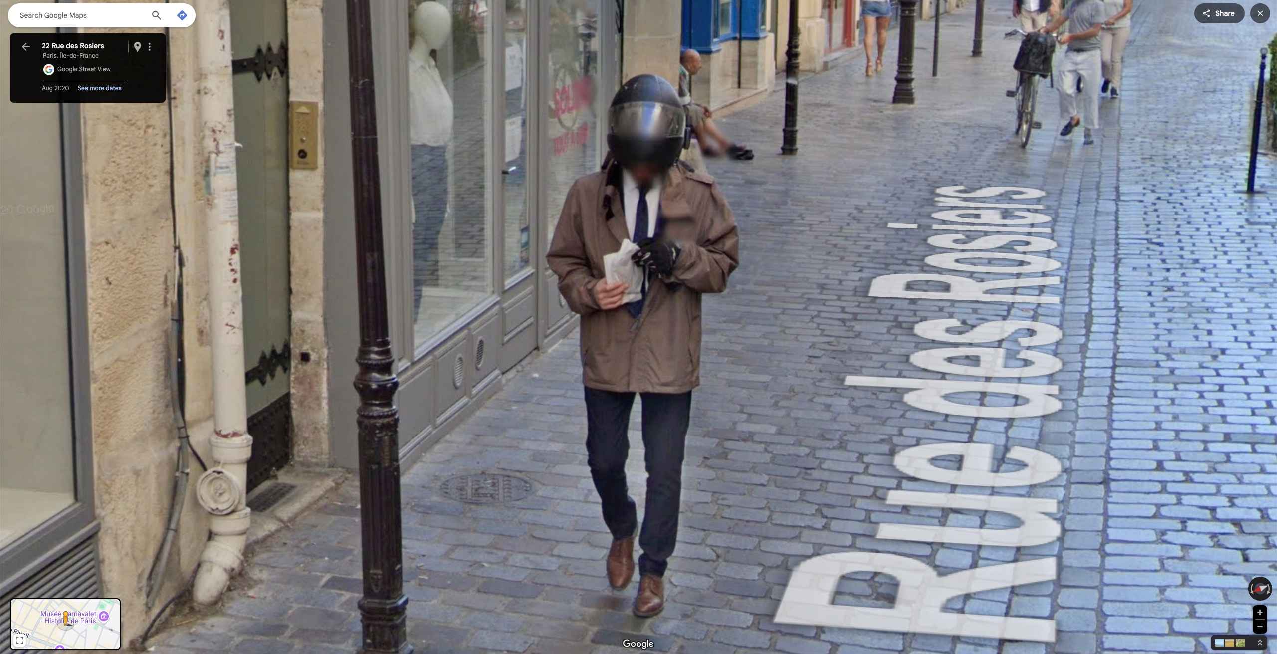 One way to not need a covid mask - STREETVIEWFUN