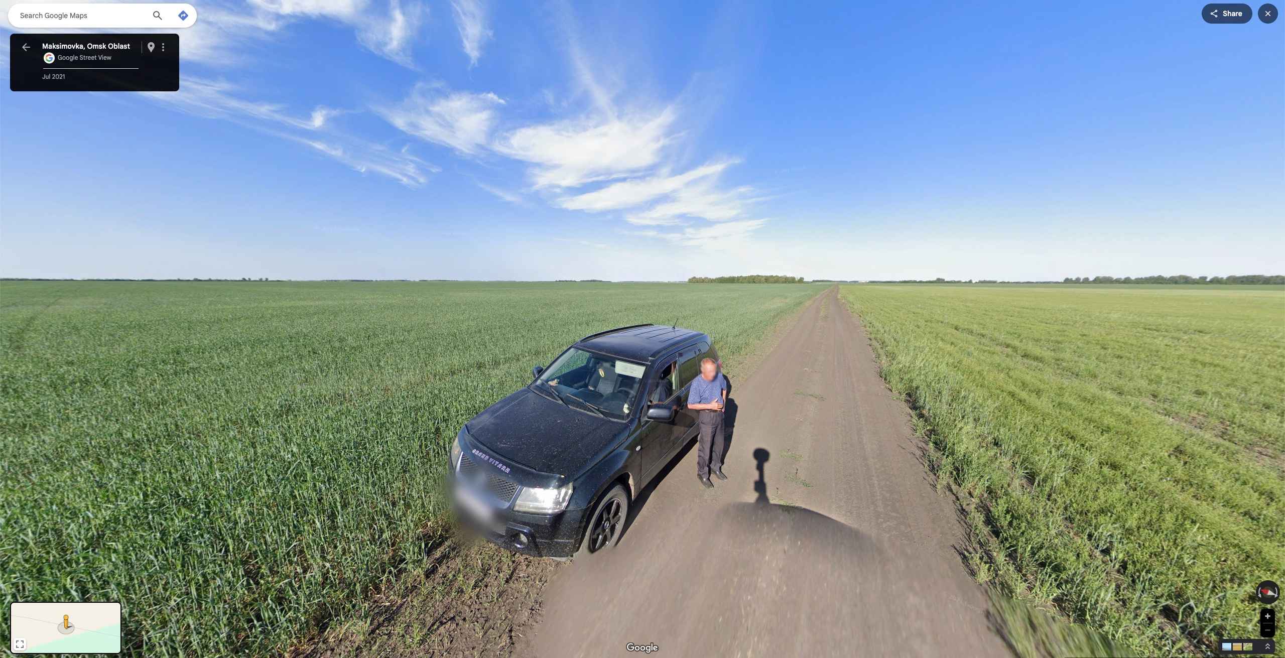 Old man stop Google car - STREETVIEWFUN