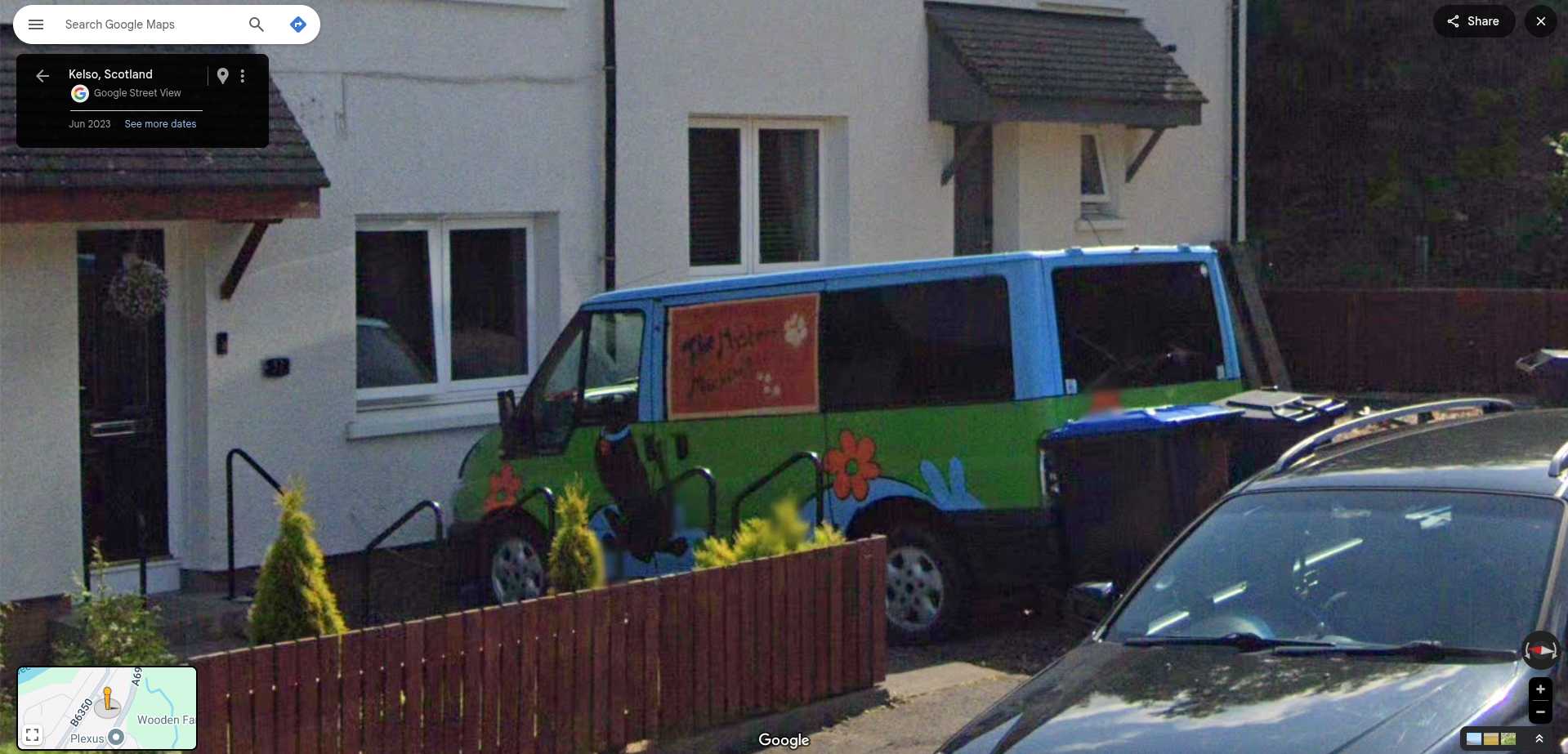Scooby doo van spotted! - STREETVIEWFUN