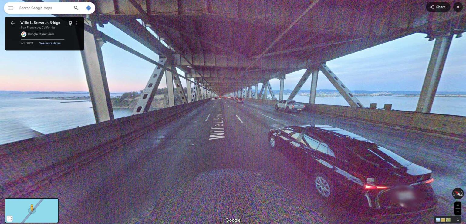 San Francisco Bay Bridge at Night 🌃 - STREETVIEWFUN