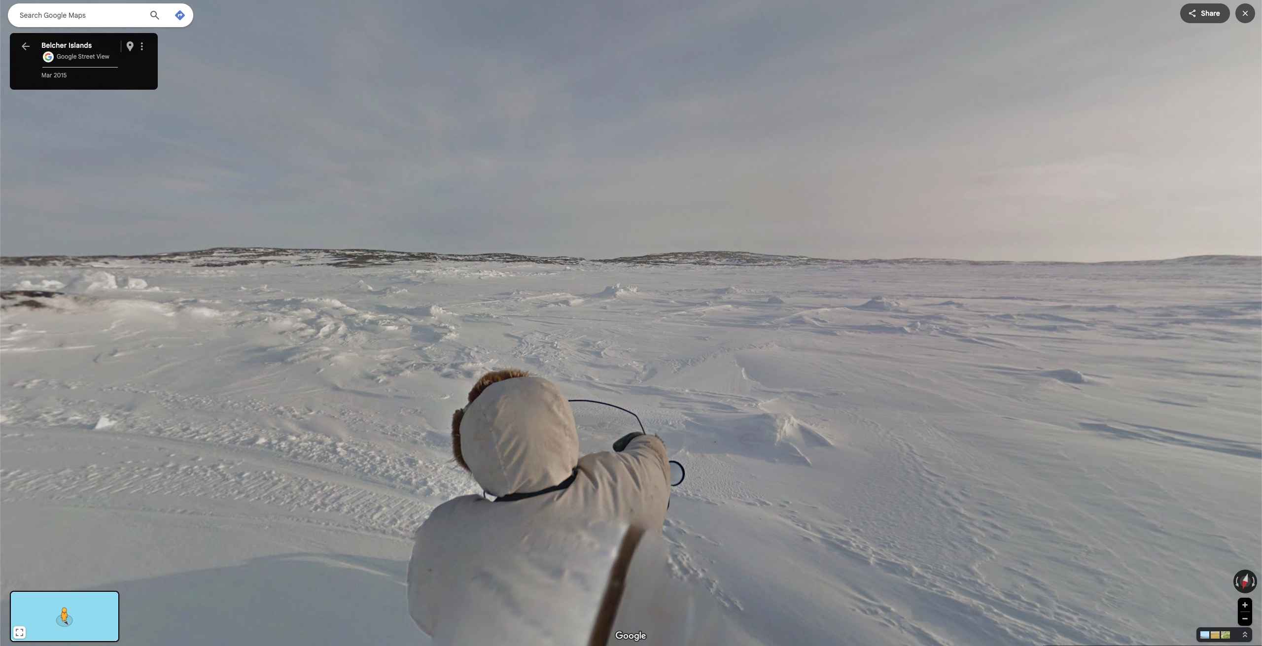 Google Maps Street View travel by snow mobile - STREETVIEWFUN