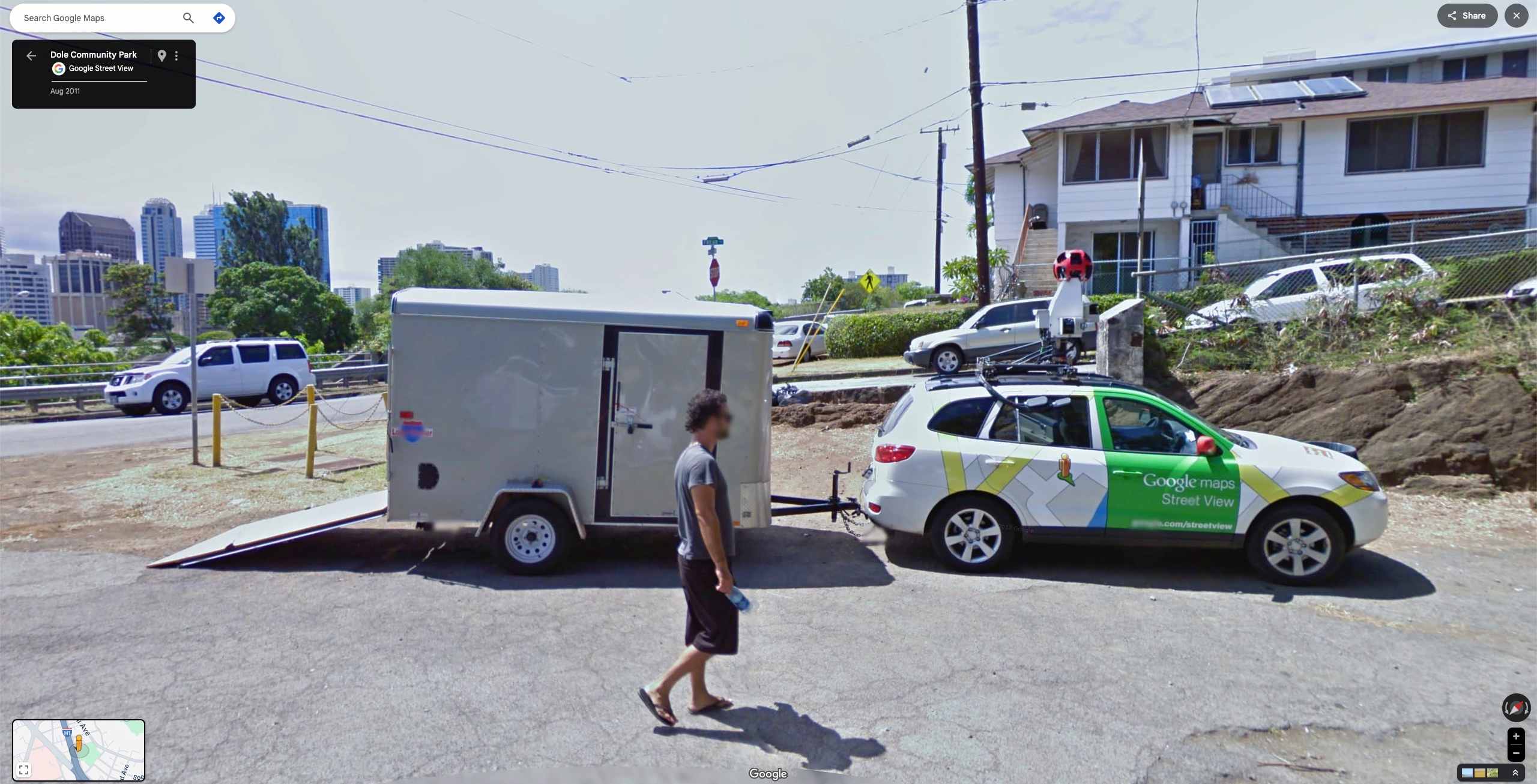 Street View car parked in Hawaii - STREETVIEWFUN