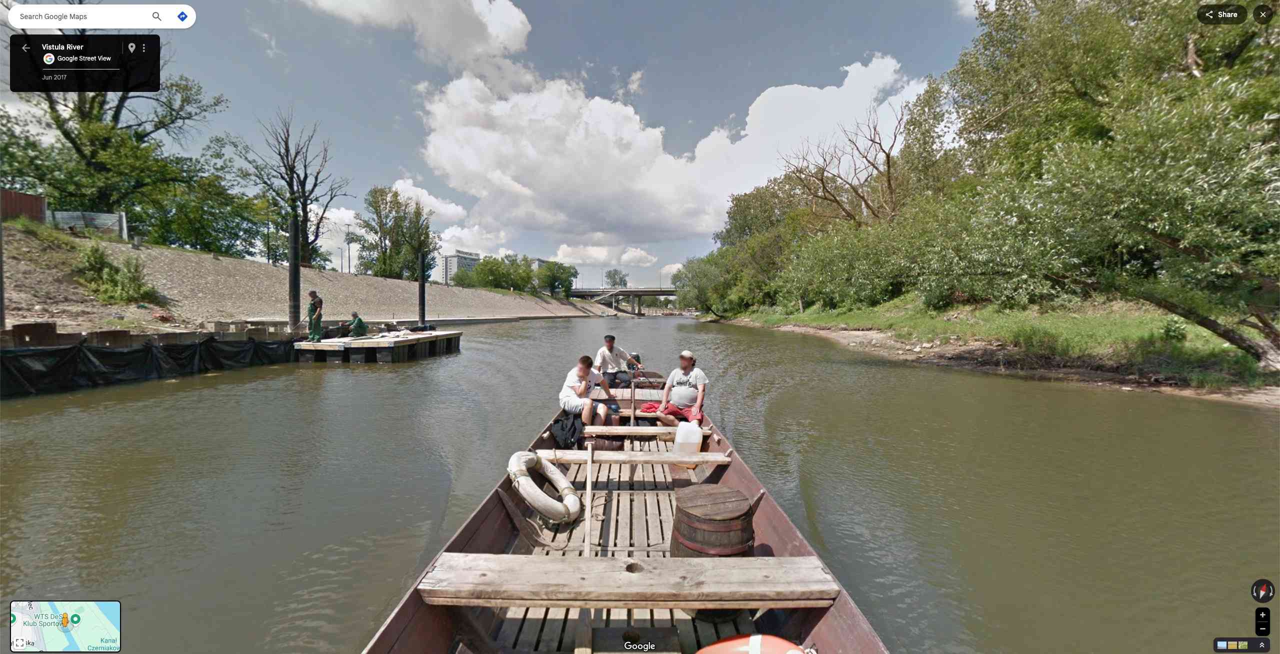 Google On Vistula River - STREETVIEWFUN