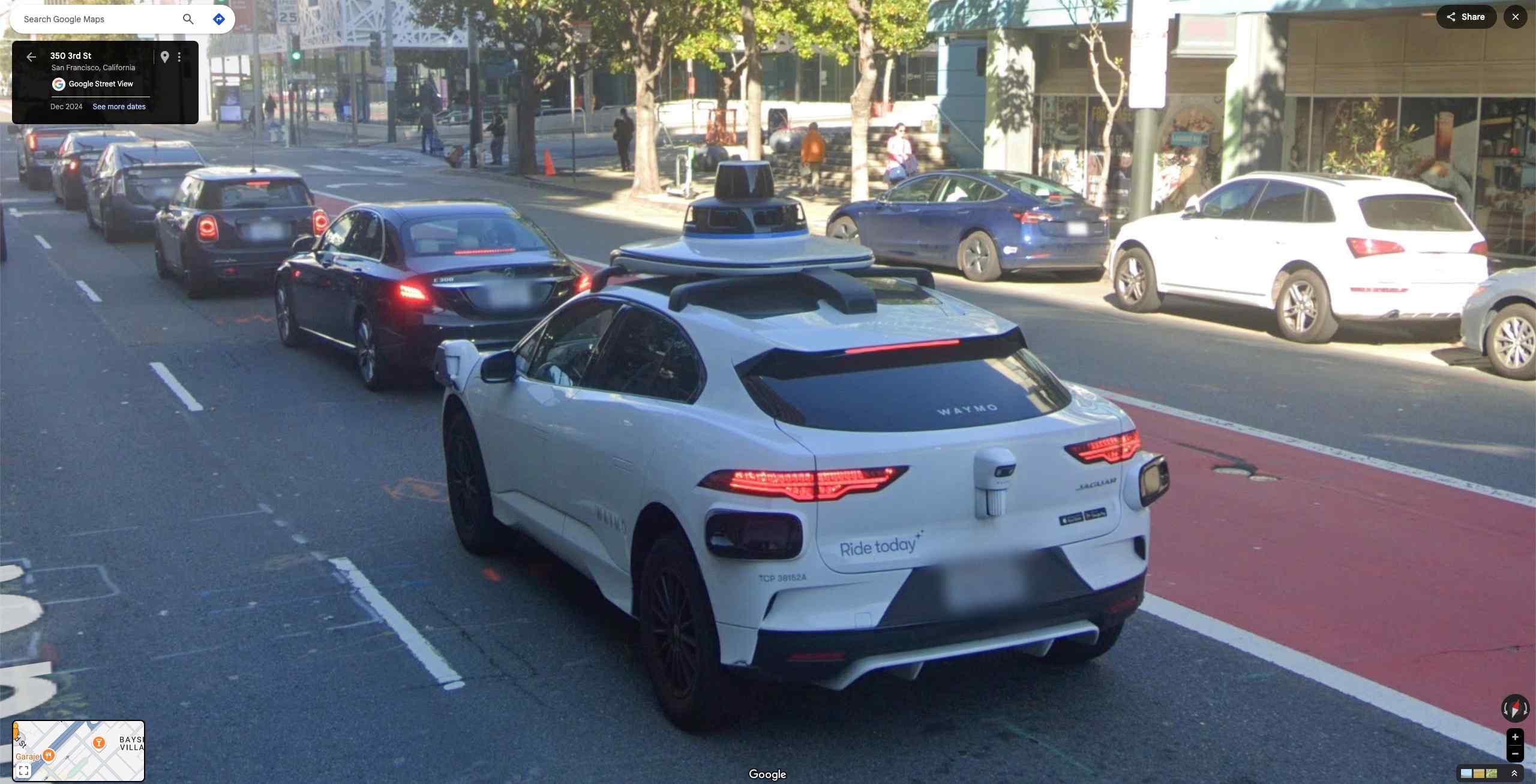Waymo self driving car - STREETVIEWFUN