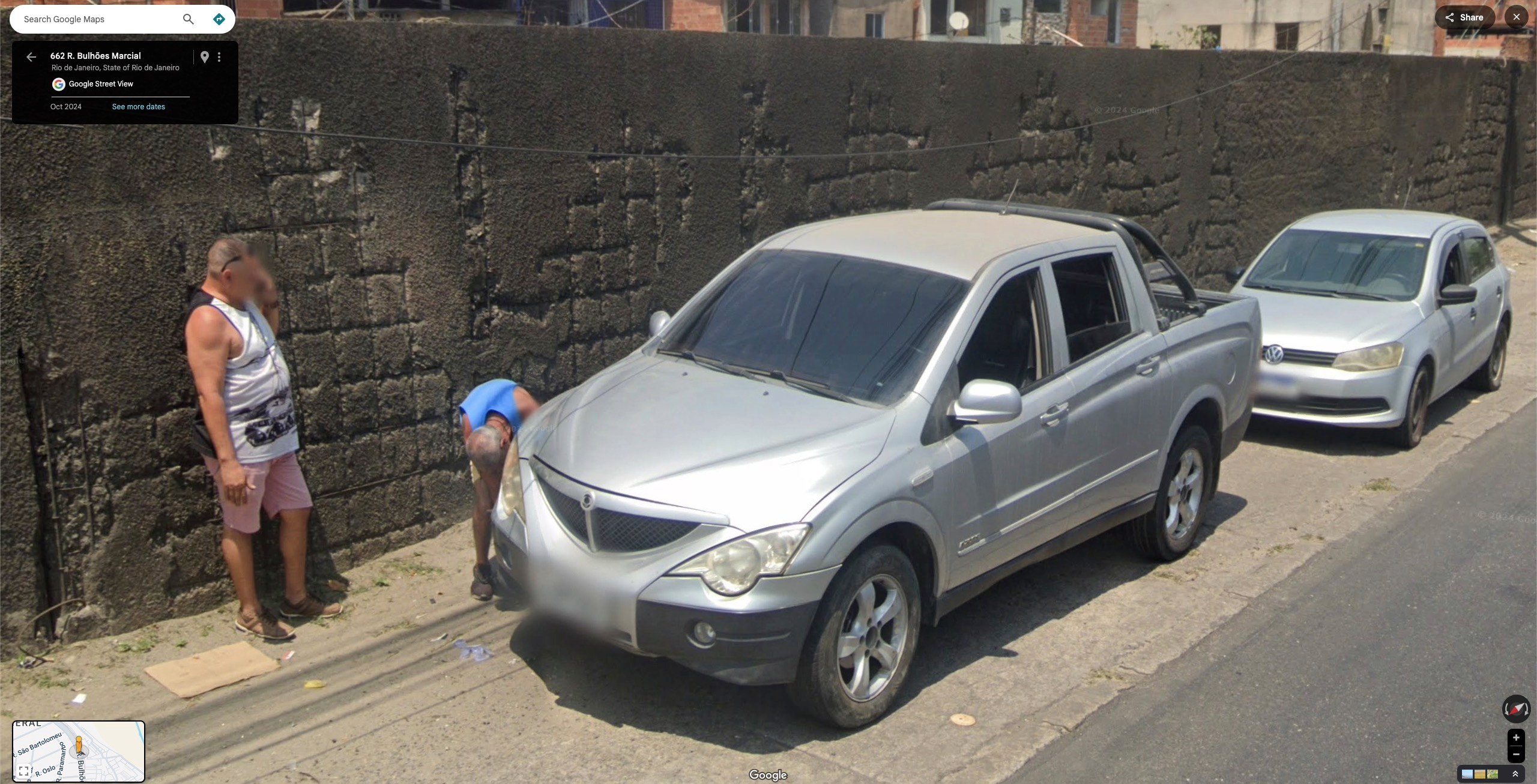 Fixing the car tire - STREETVIEWFUN