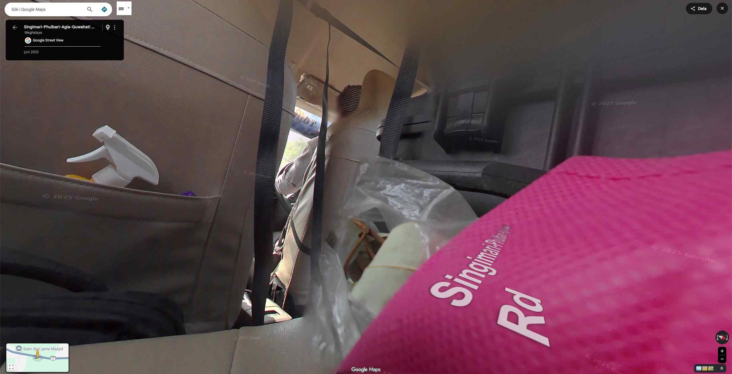 What it looks like inside an Indian Google car - STREETVIEWFUN